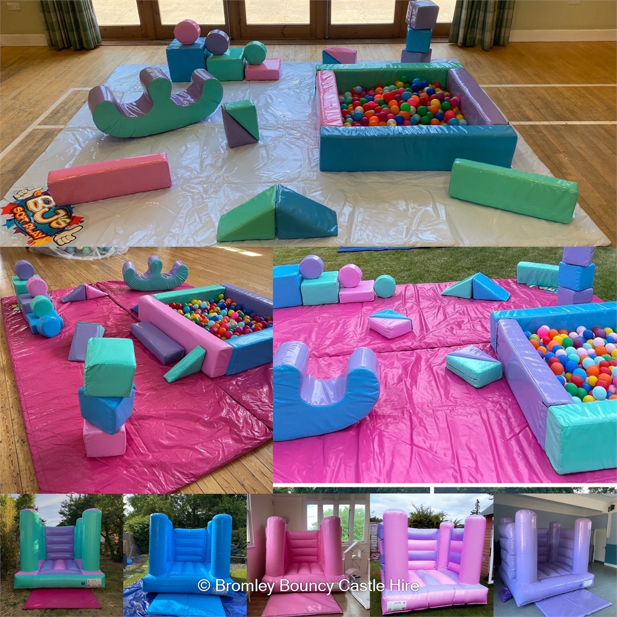 Pastel Pink Colours - Bouncy Castles, Soft Play & Inflatable Hire in ...