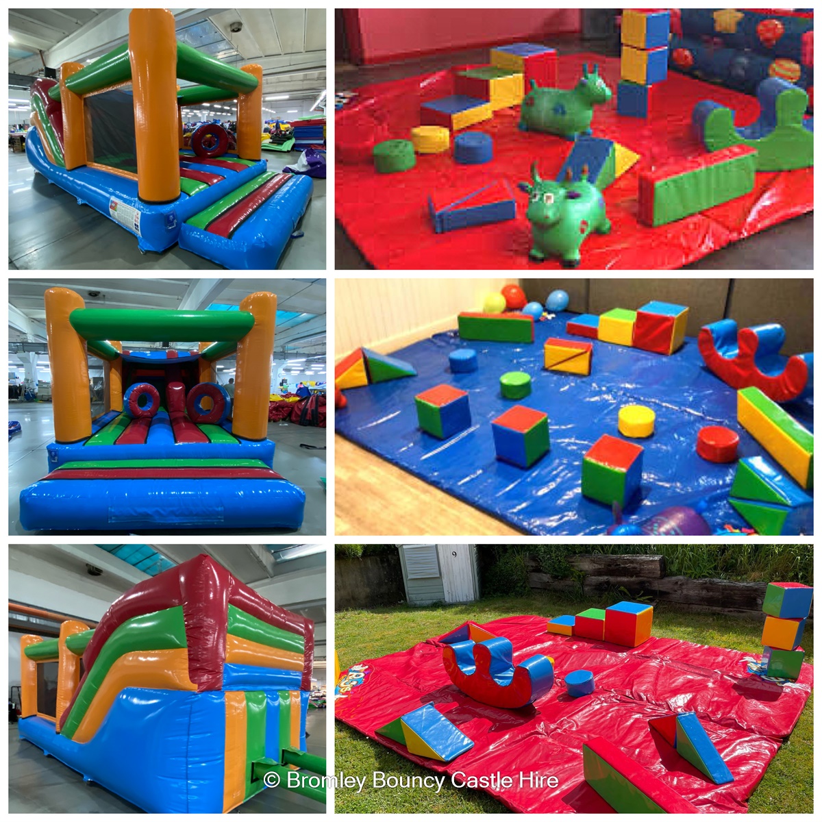 Rainbow Activity Jump, Bounce & Slide With Soft Play Package - Bouncy ...