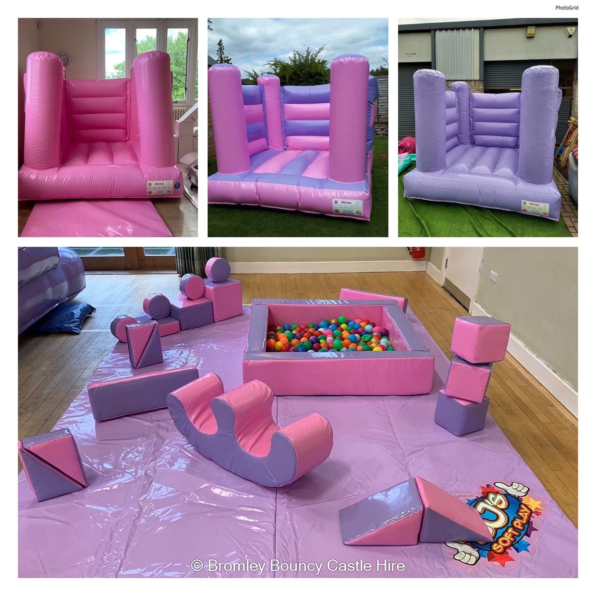 Pastel Pink & Lilac Soft Play Package 08 (INSIDE ONLY) - Bouncy Castles ...