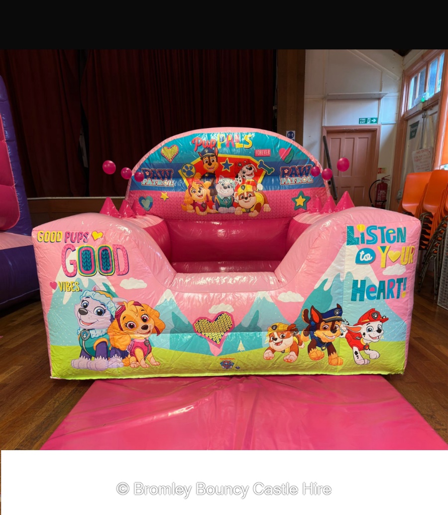 Paw Patrol Pals (Pink) Ball Pond Hire - Licensed by Nickelodeon